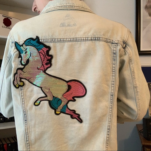 Dolls Kill | Jackets & Coats | Dollskill Unicorn Sequin Denim Jacket ...